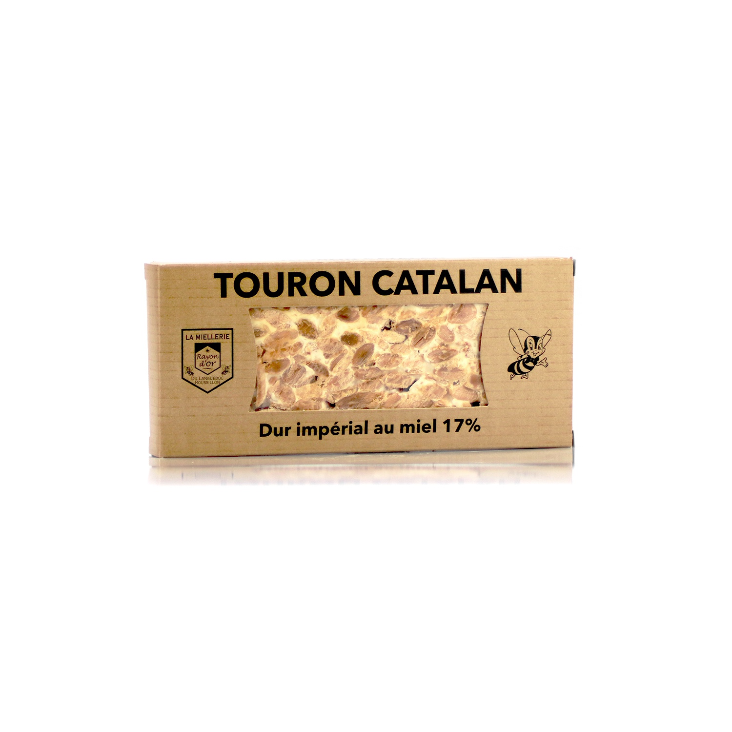 Touron dur impérial au miel 250 grammes • Miel Rayon d'Or